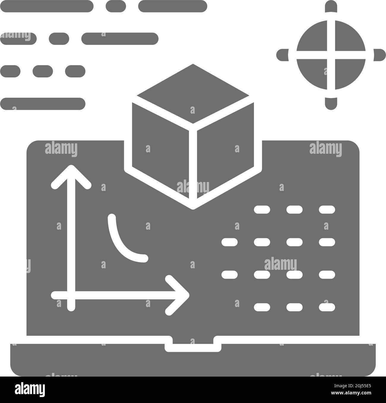 Vector interactive board, presentation, project grey icon Stock Vector ...
