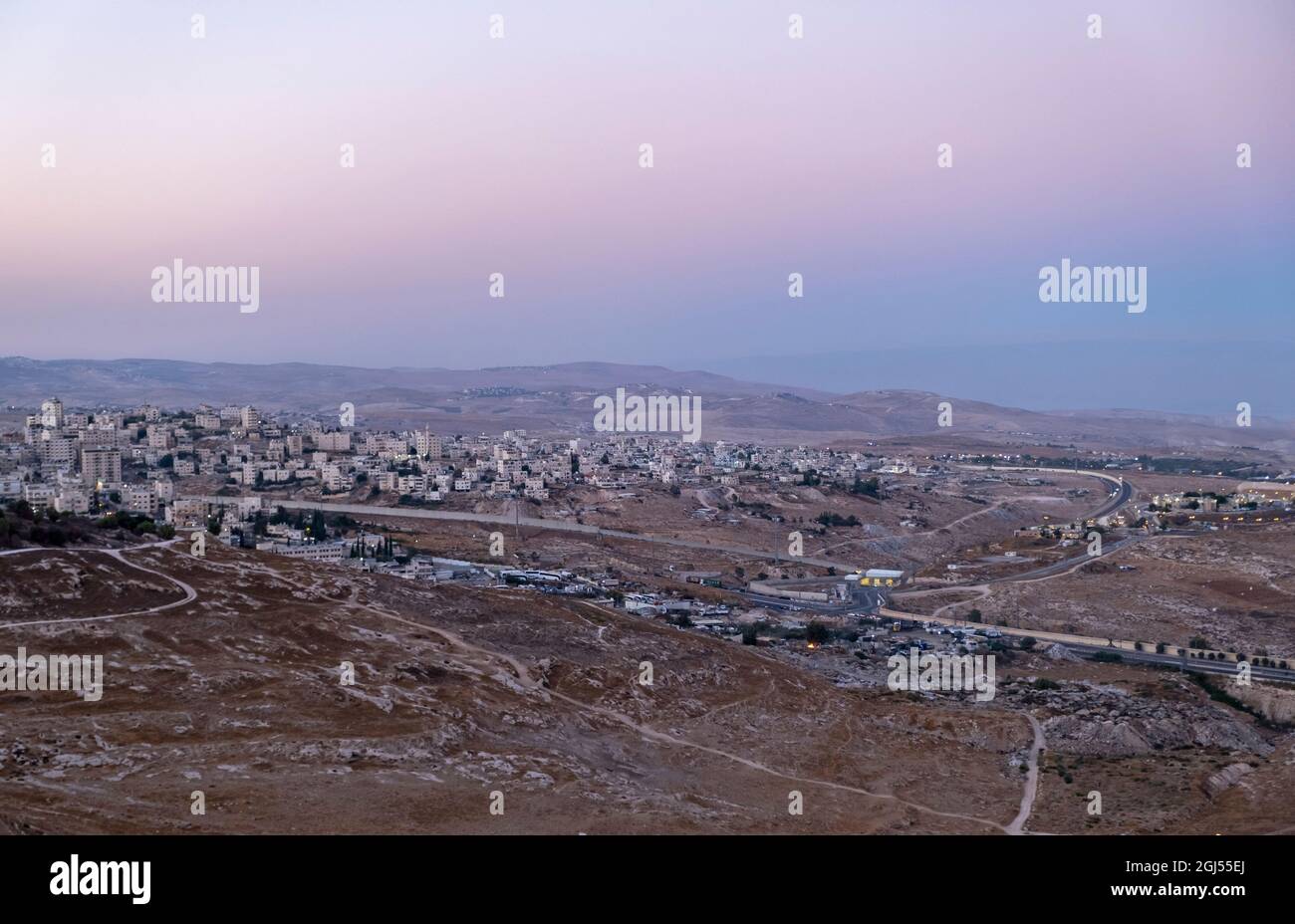 View of Anata a Palestinian town in the Jerusalem Governorate in the ...