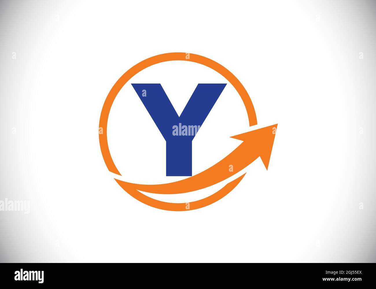 Initial Y monogram alphabet symbol design incorporated with the arrow ...