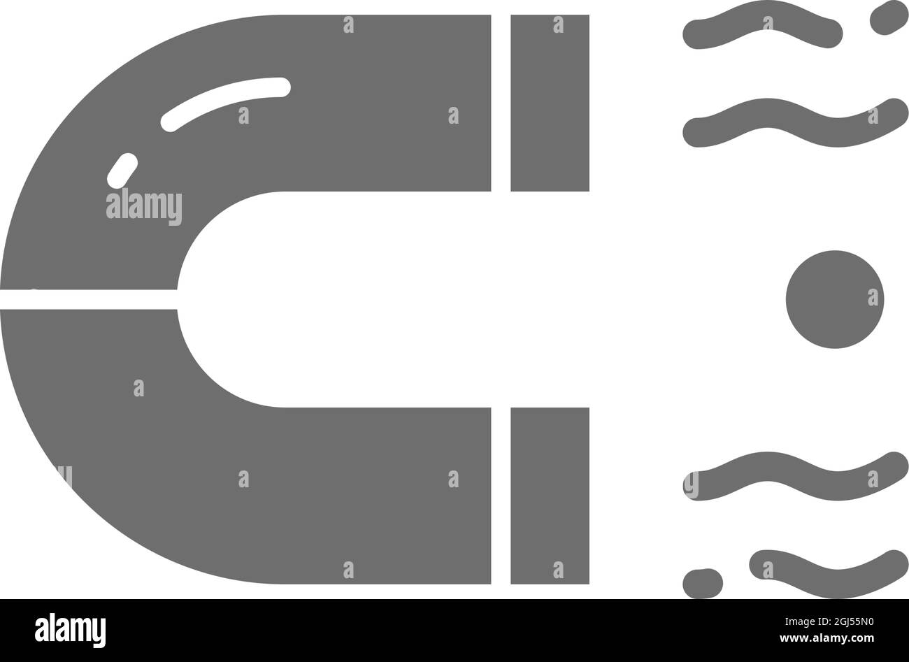 Magnet grey icon. Isolated on white background Stock Vector Image & Art ...