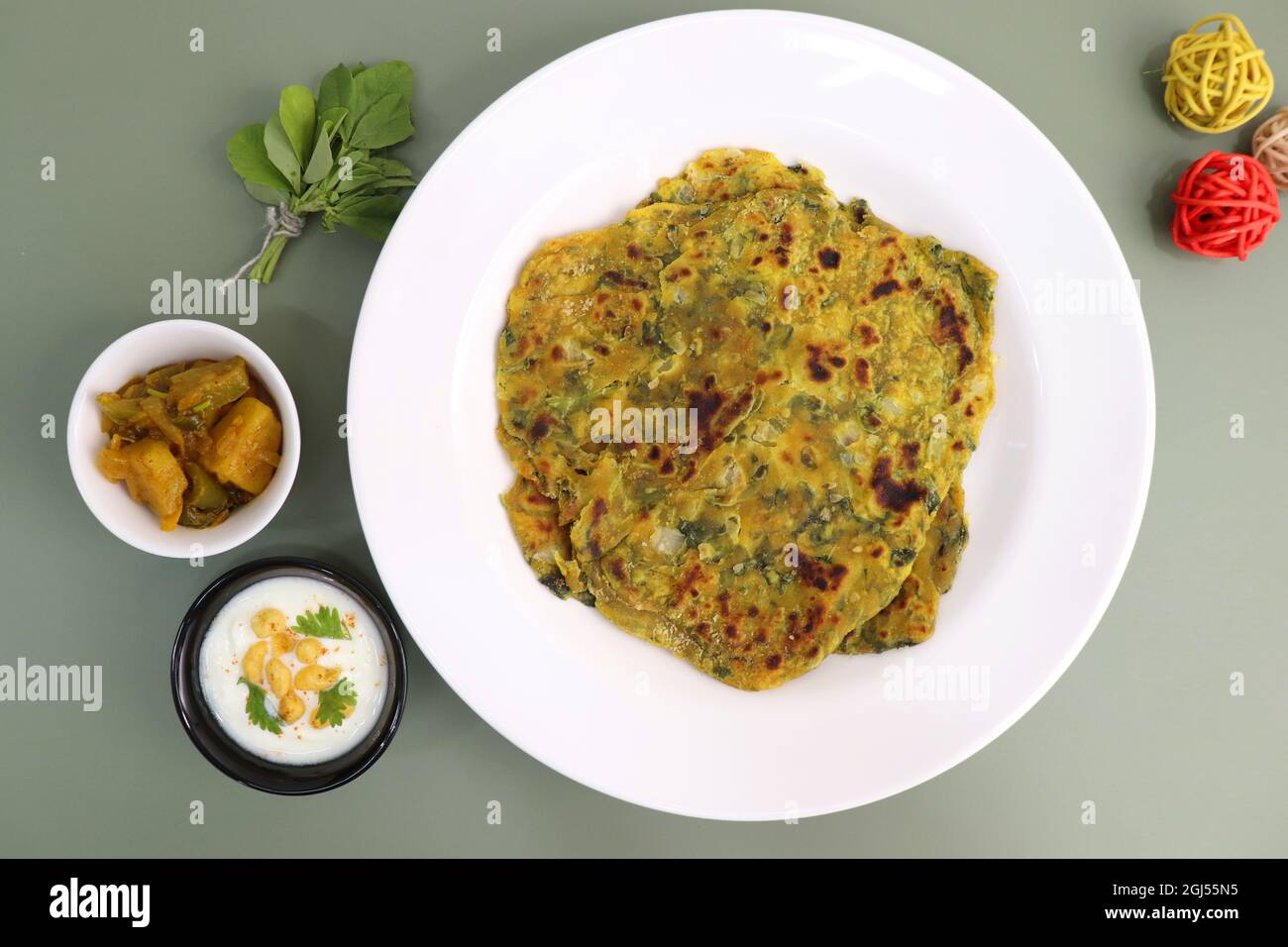 A Food called Methi paratha or Methi thepla is an Indian breakfast dish ...