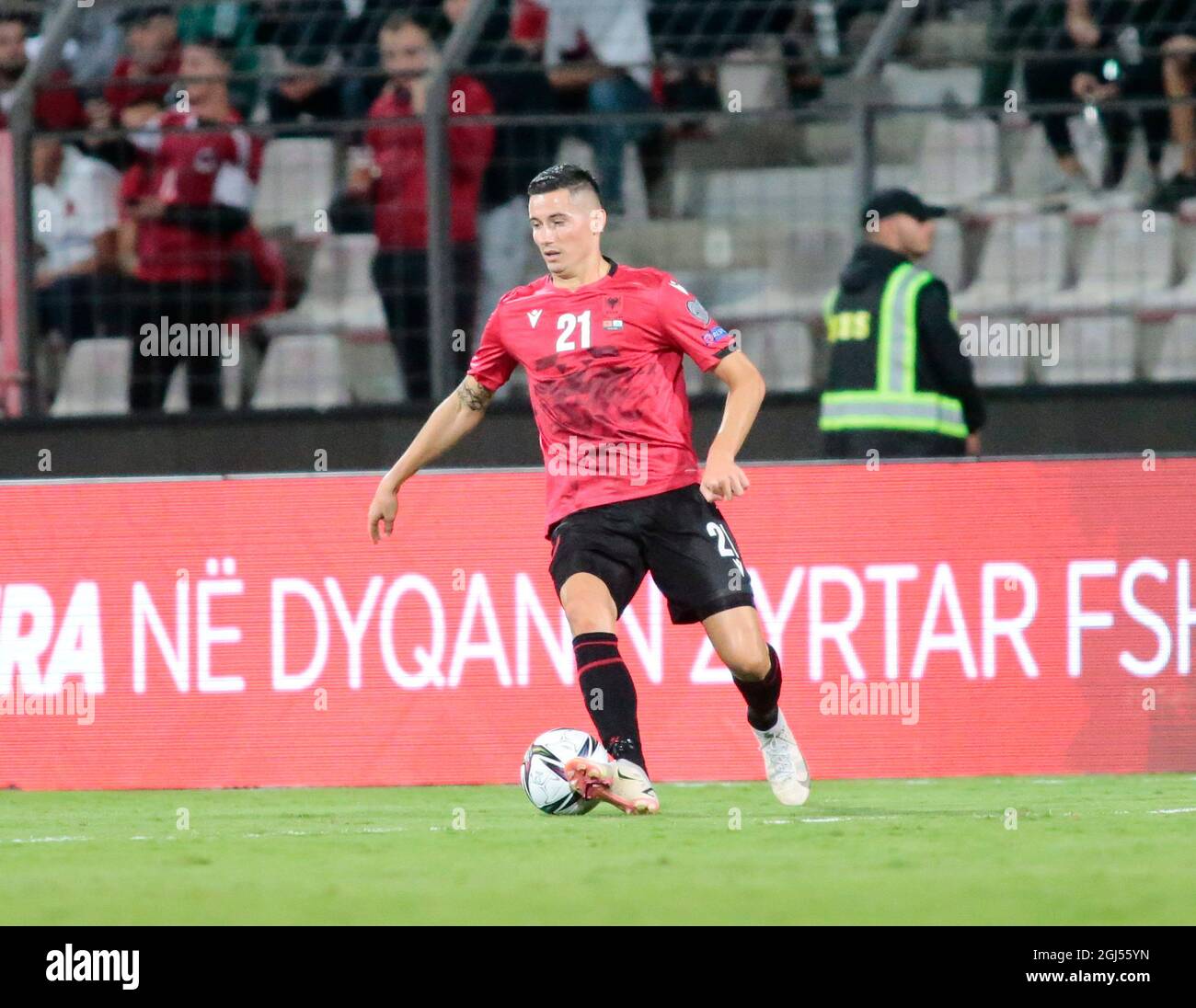 Odise Roshi (Albania) during the Fifa World Cup Qualifiers , Qatar 2022 ...