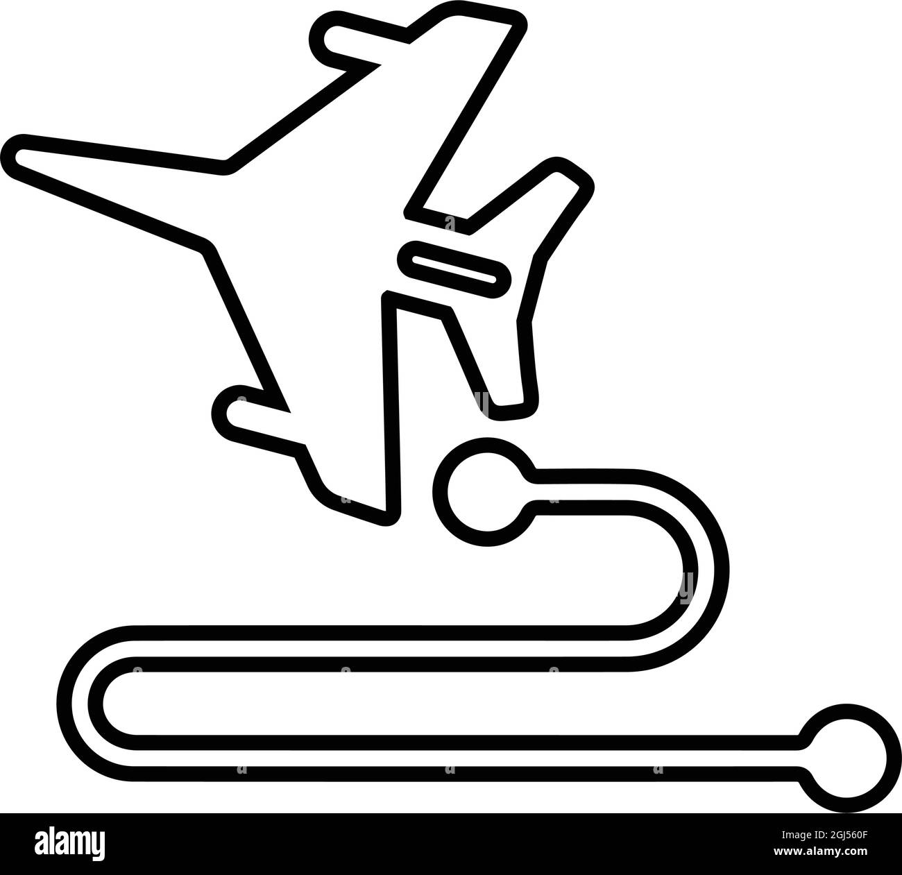 Flight, route icon - Simple editable vector EPS file Stock Vector Image ...