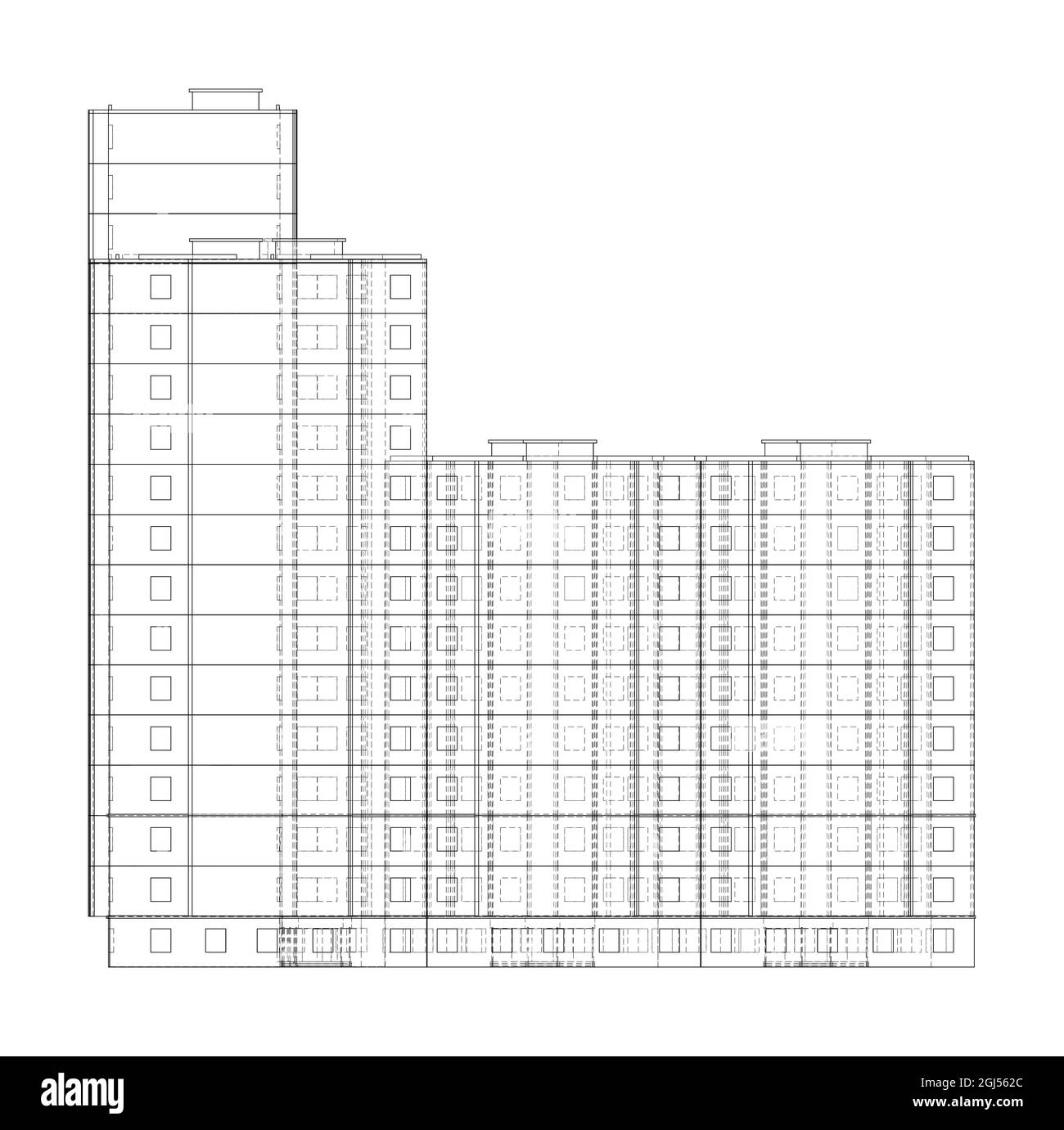 Vector multi-storey residential building Stock Vector Image & Art - Alamy