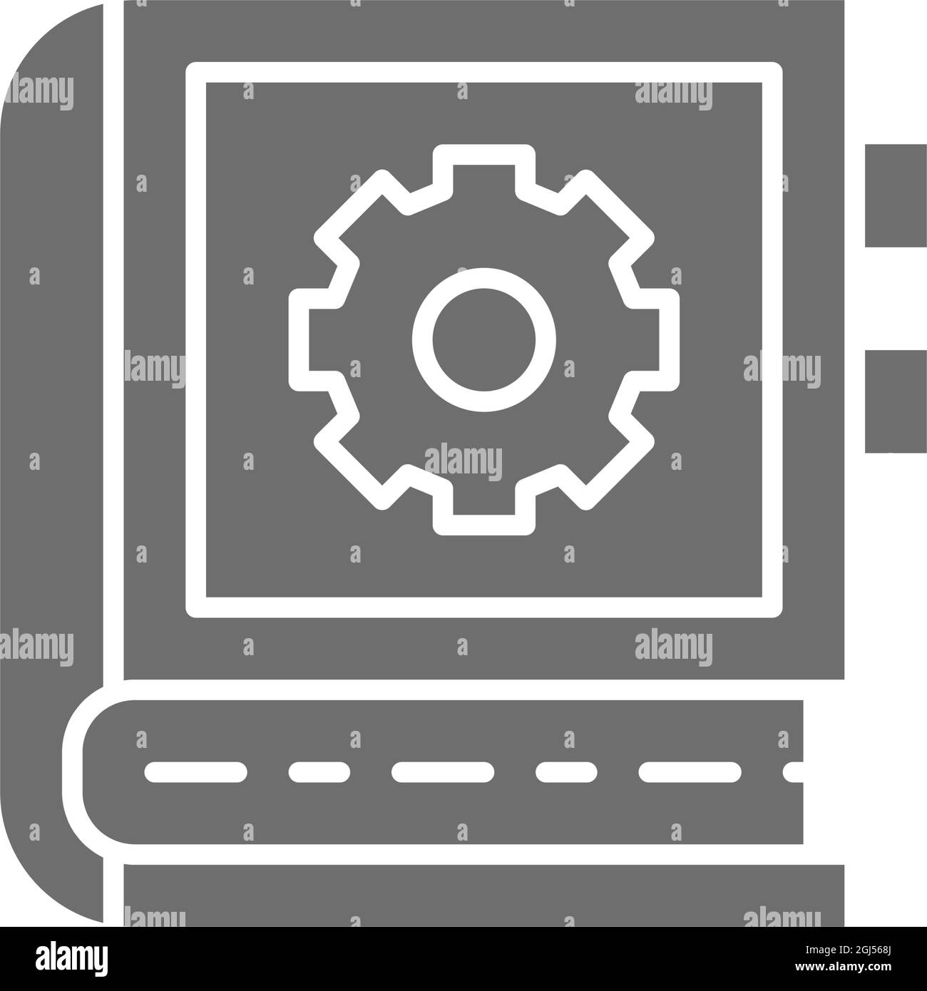 Engineering instruction book grey icon. Isolated on white background ...