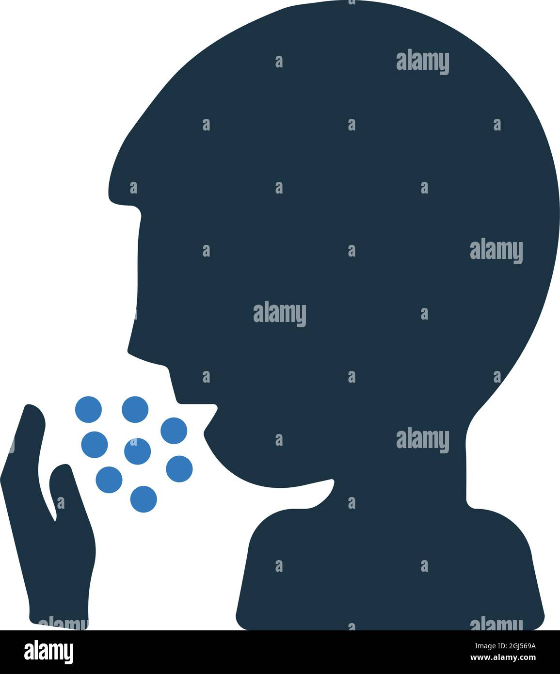 Cough, flu, sick icon - Vector EPS file. Perfect use for print media ...