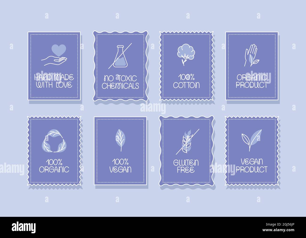 Hand made with love labels hi-res stock photography and images - Alamy