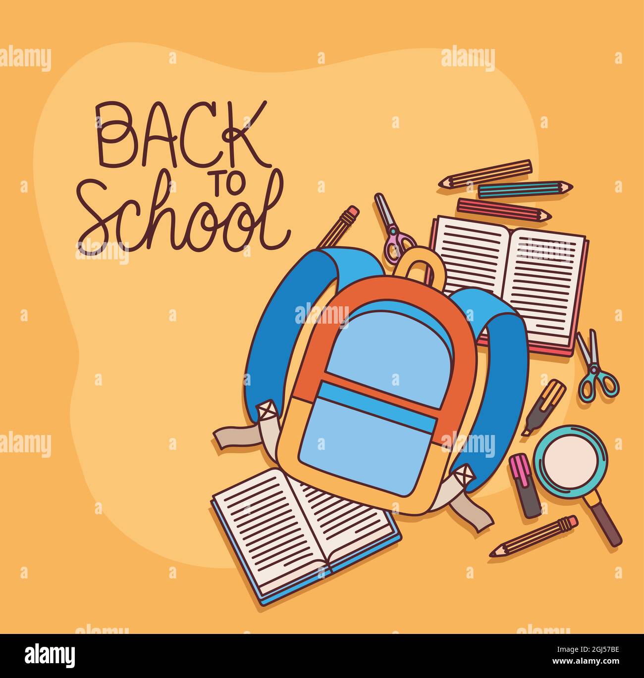 Pencils in cup supplies Stock Vector Images - Alamy