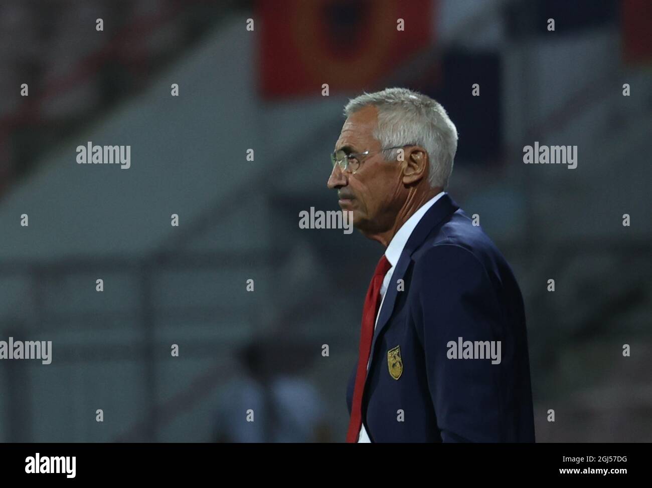 Coach Edy Reja (Albania) during the Fifa World Cup Qualifiers , Qatar ...