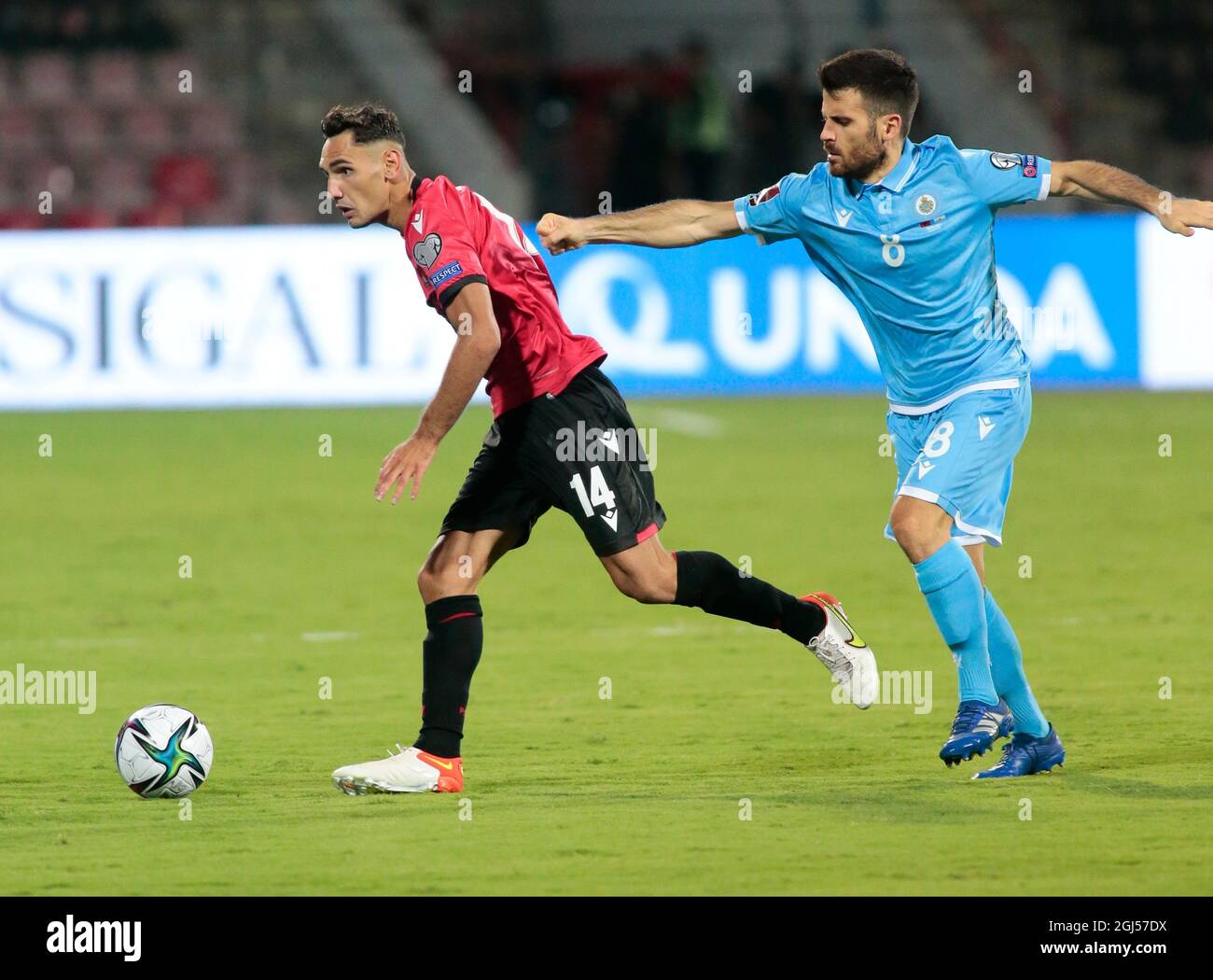 Qazim Laci (Albania) during the Fifa World Cup Qualifiers , Qatar 2022 ...