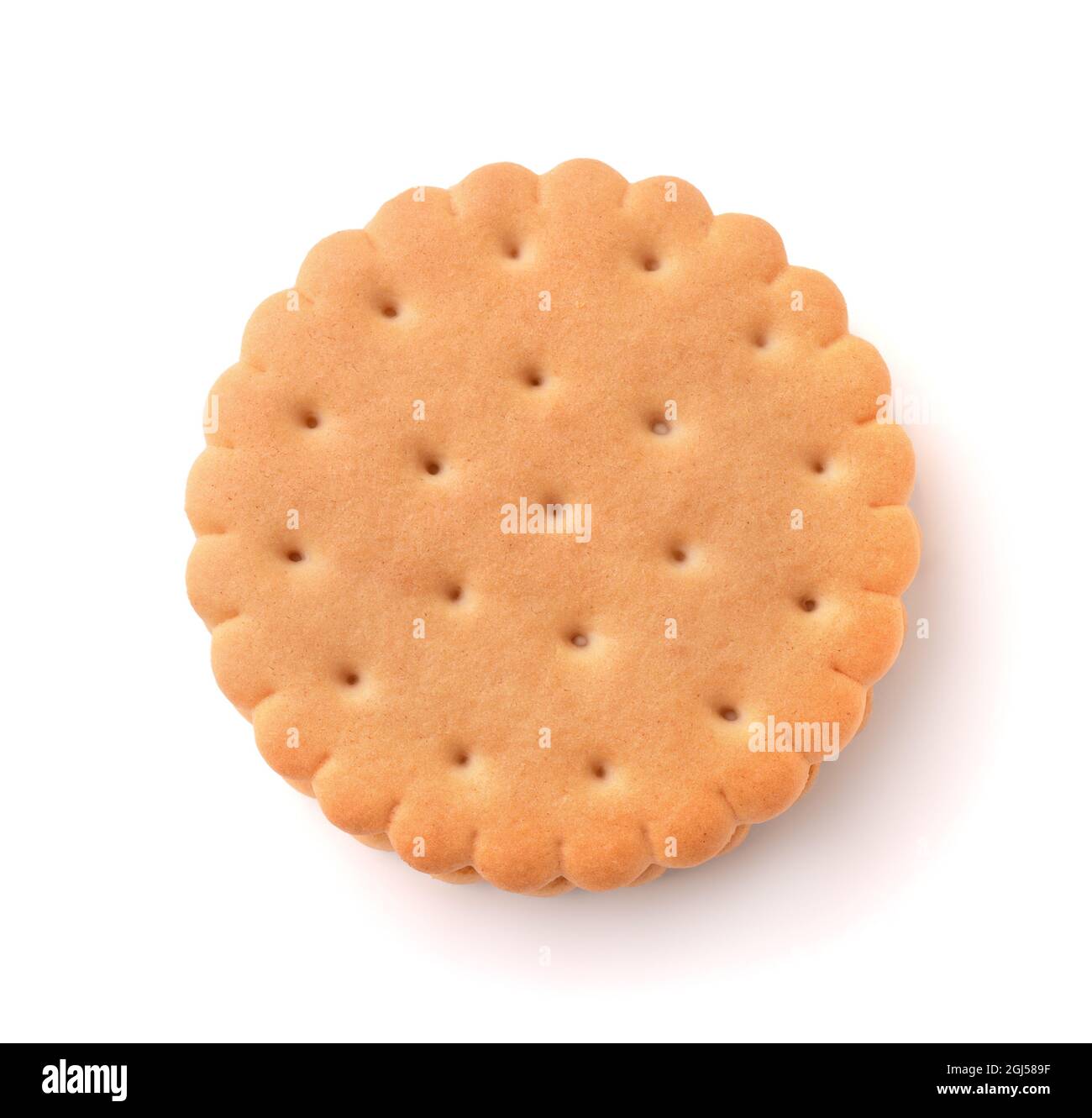 Top view of sandwich biscuit isolated on white Stock Photo - Alamy
