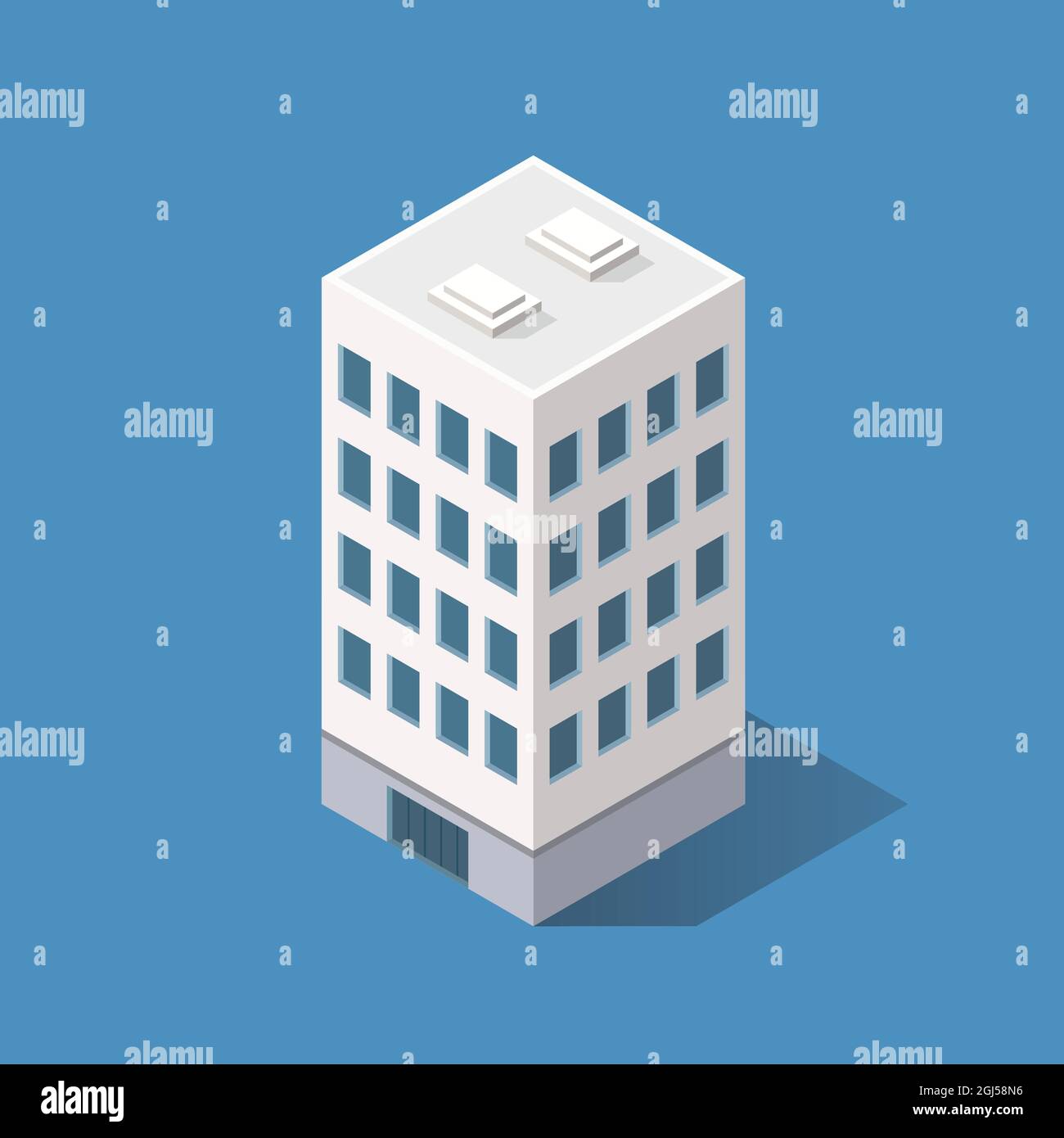 Isometric Modern Building. Vector illustration Stock Vector Image & Art ...