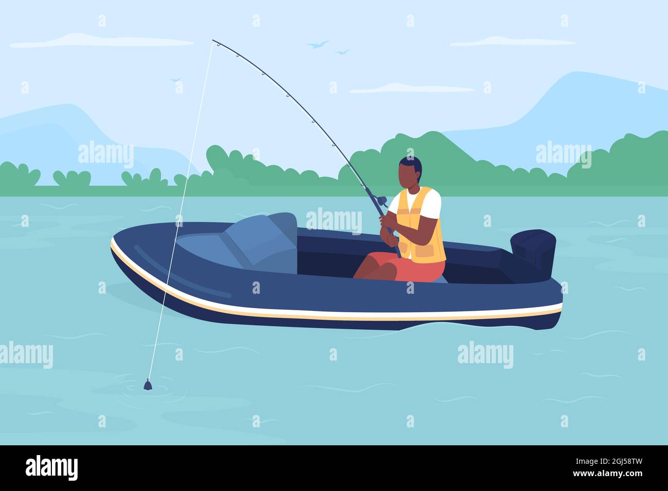 African fisherman Stock Vector Images - Alamy