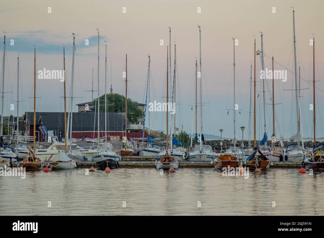 Sailing club in Helsinki, Yacht club building in Finland: harbor ...