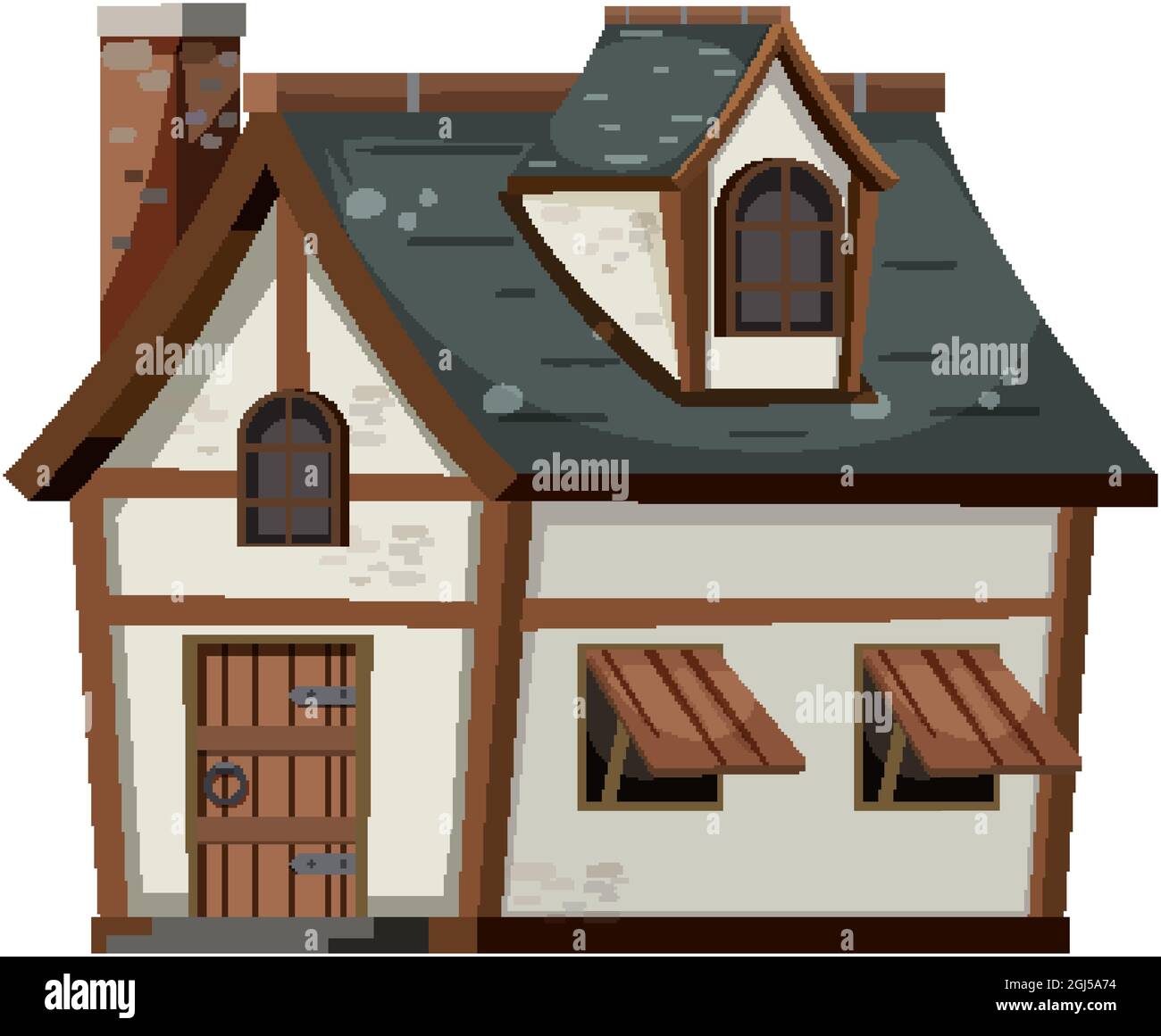 Isolated house on white background illustration Stock Vector Image ...