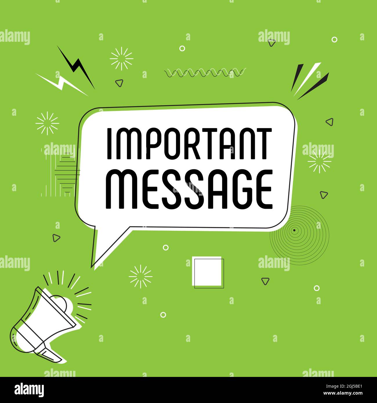 Important massage in bubble vector on bright background. Comic speech ...