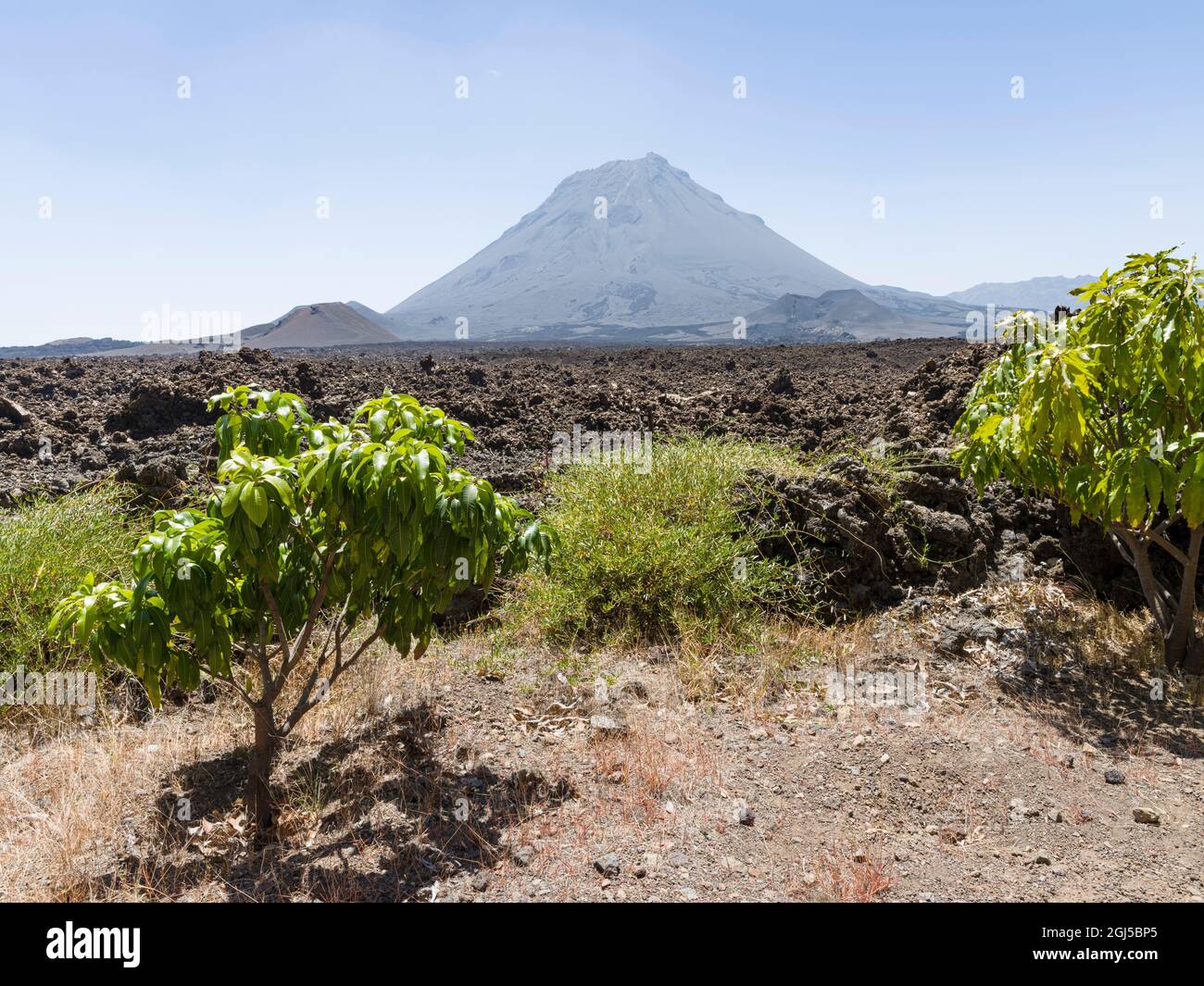 Stratovolcano mount Pico do Fogo. Fogo Island (Ilha do Fogo), part of ...