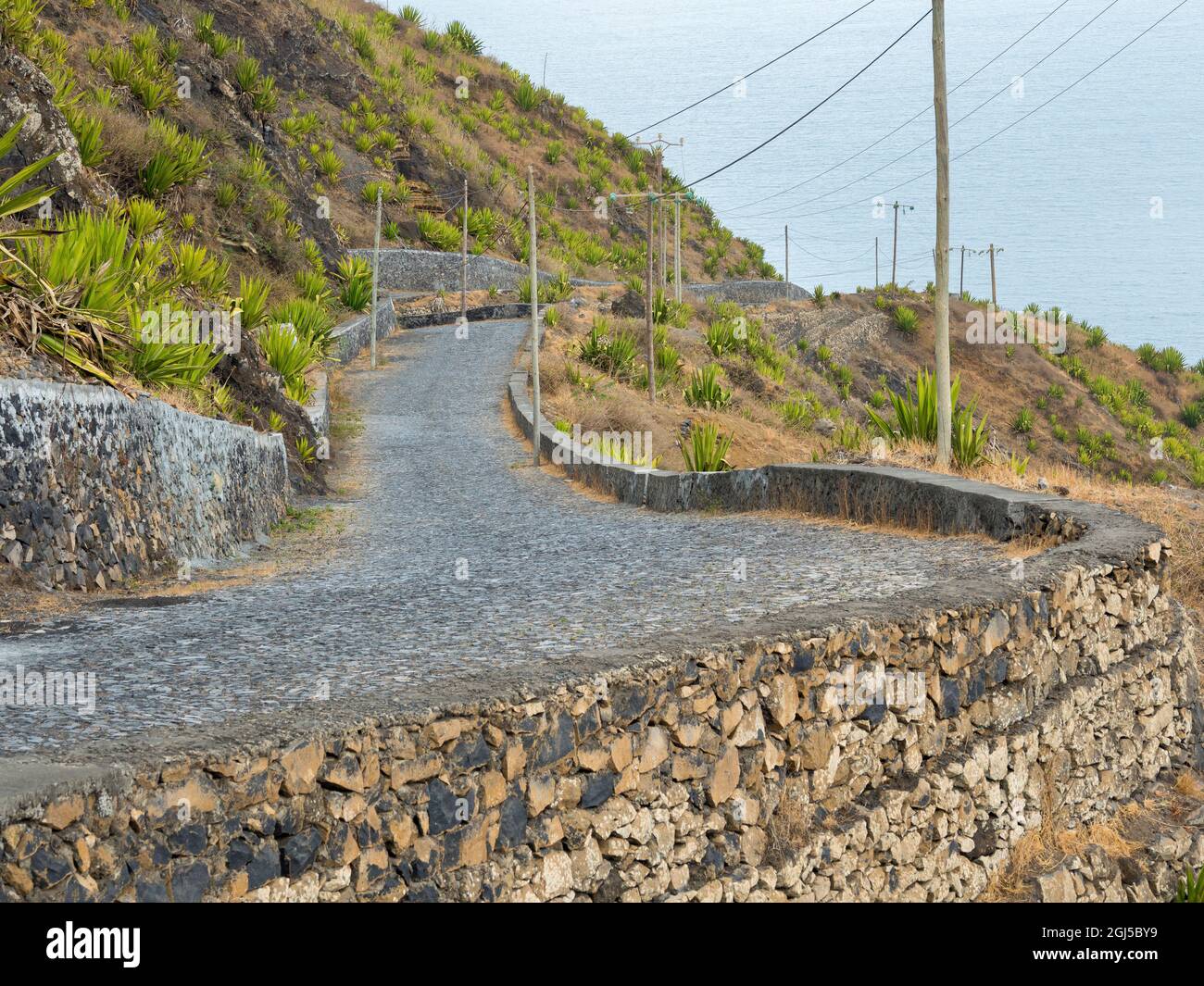 Landscape in the south of the island. Fogo Island (Ilha do Fogo), part ...