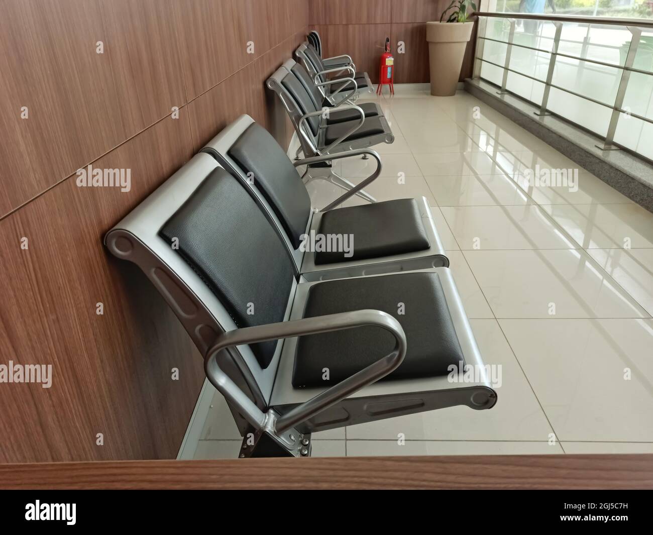 An Empty Lounge Area in a Airport or a Railway Station Stock Photo - Alamy