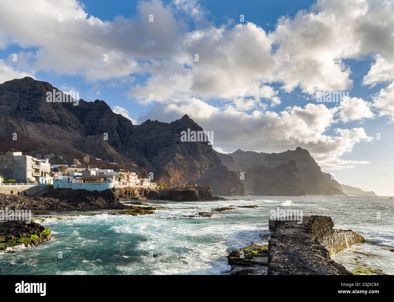 Town Ponta do Sol, Island Santo Antao, Cape Verde Stock Photo - Alamy