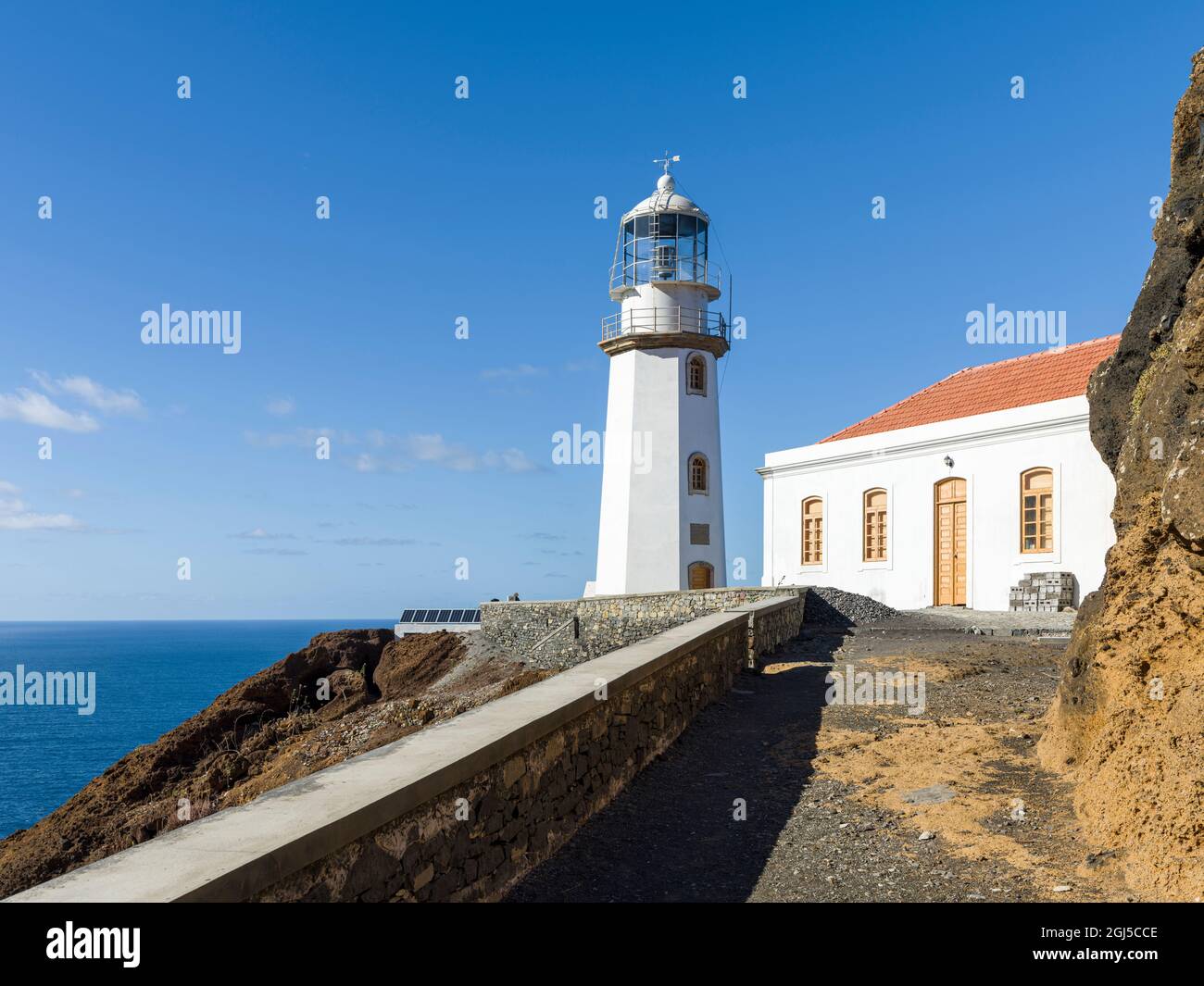 Lighthouse Faro Fontes Pereira de Melo. Island Santo Antao, Cape Verde ...