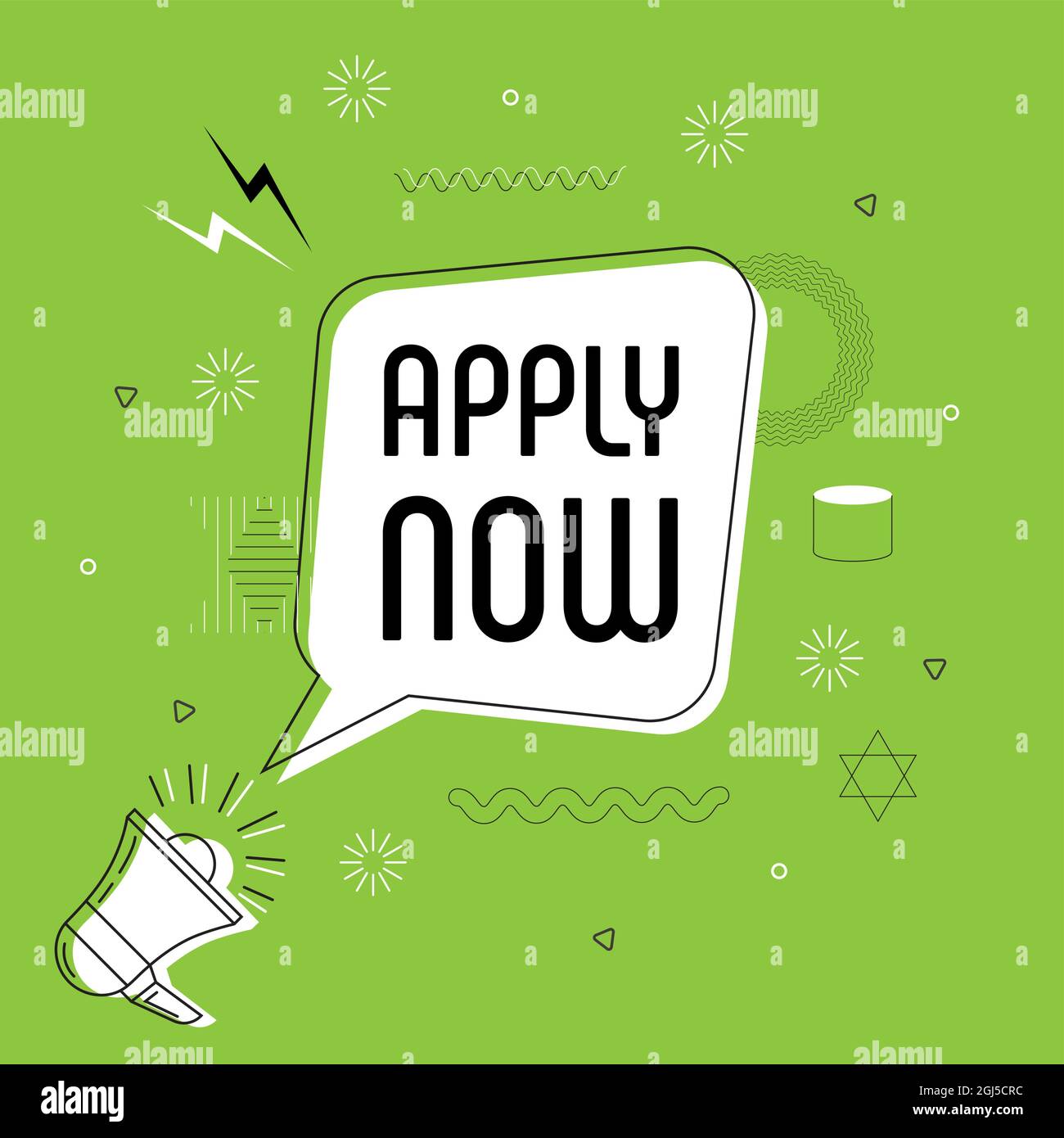 Apply now in bubble vector on bright background. Comic speech bubble ...