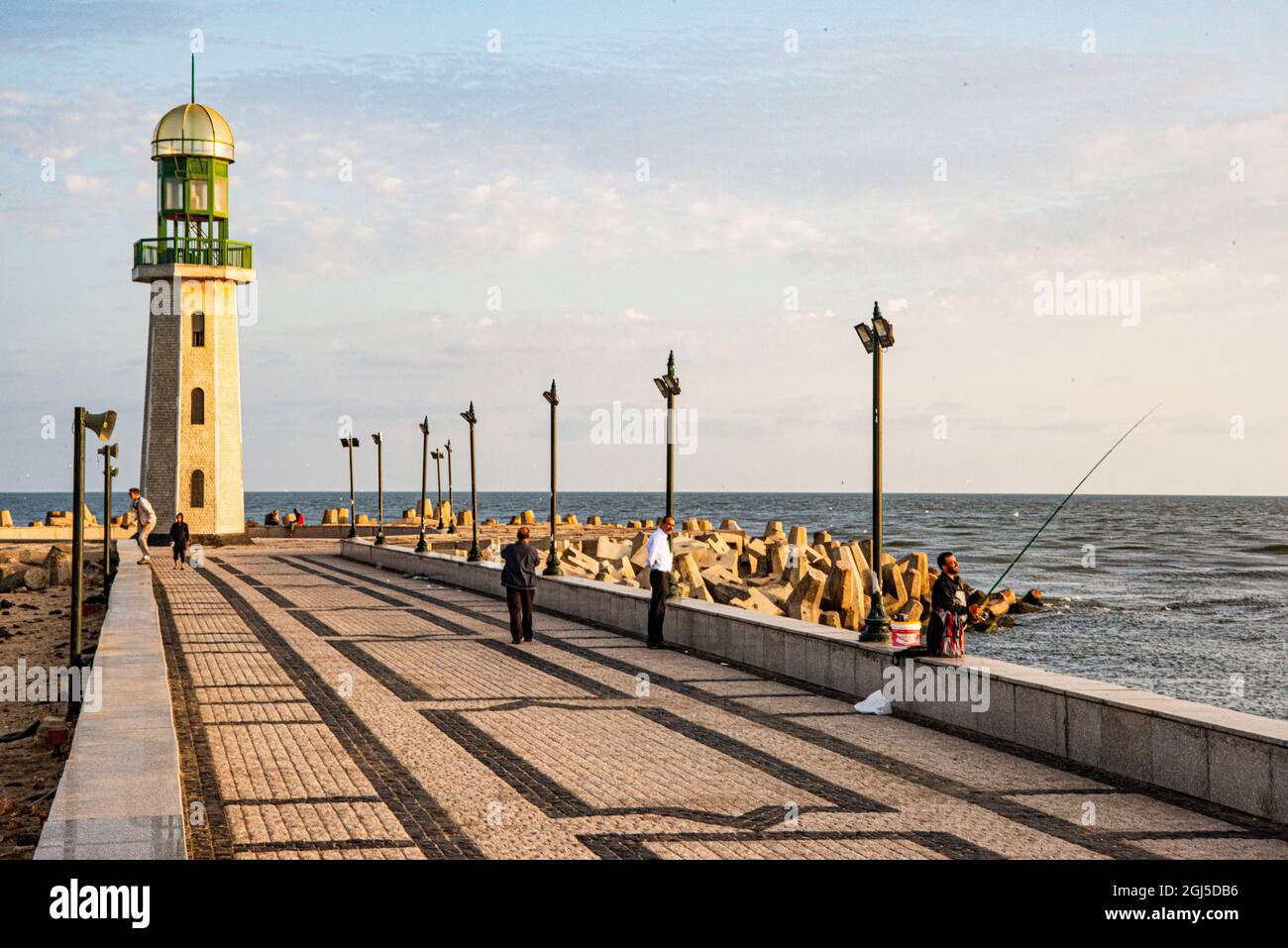 Egypt, The Nile Delta, Ras el-Bar, Damietta Branch of Nile River ...