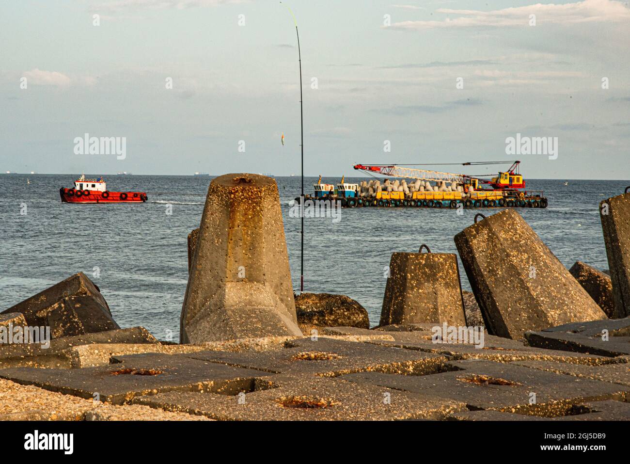 Egypt, The Nile Delta, Ras el-Bar (on Damietta Branch of Nile River ...
