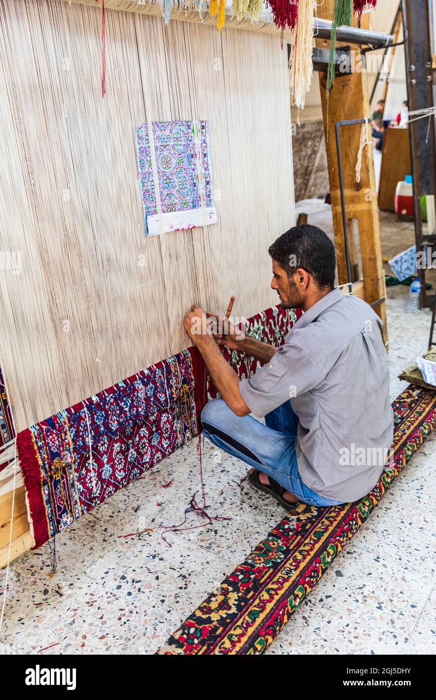 Africa, Egypt, Cairo, Giza. October 4, 2018. Carpet, tapestry, and rug ...