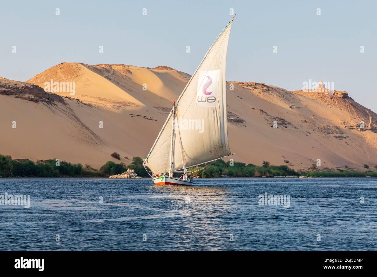 Felucca is a traditional wooden sailing boat hi-res stock photography ...