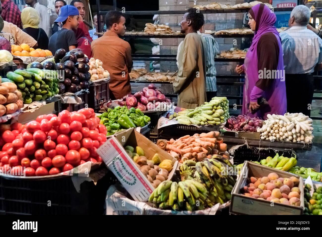 Walking through the Souk at night. Aswan, Egypt Stock Photo - Alamy