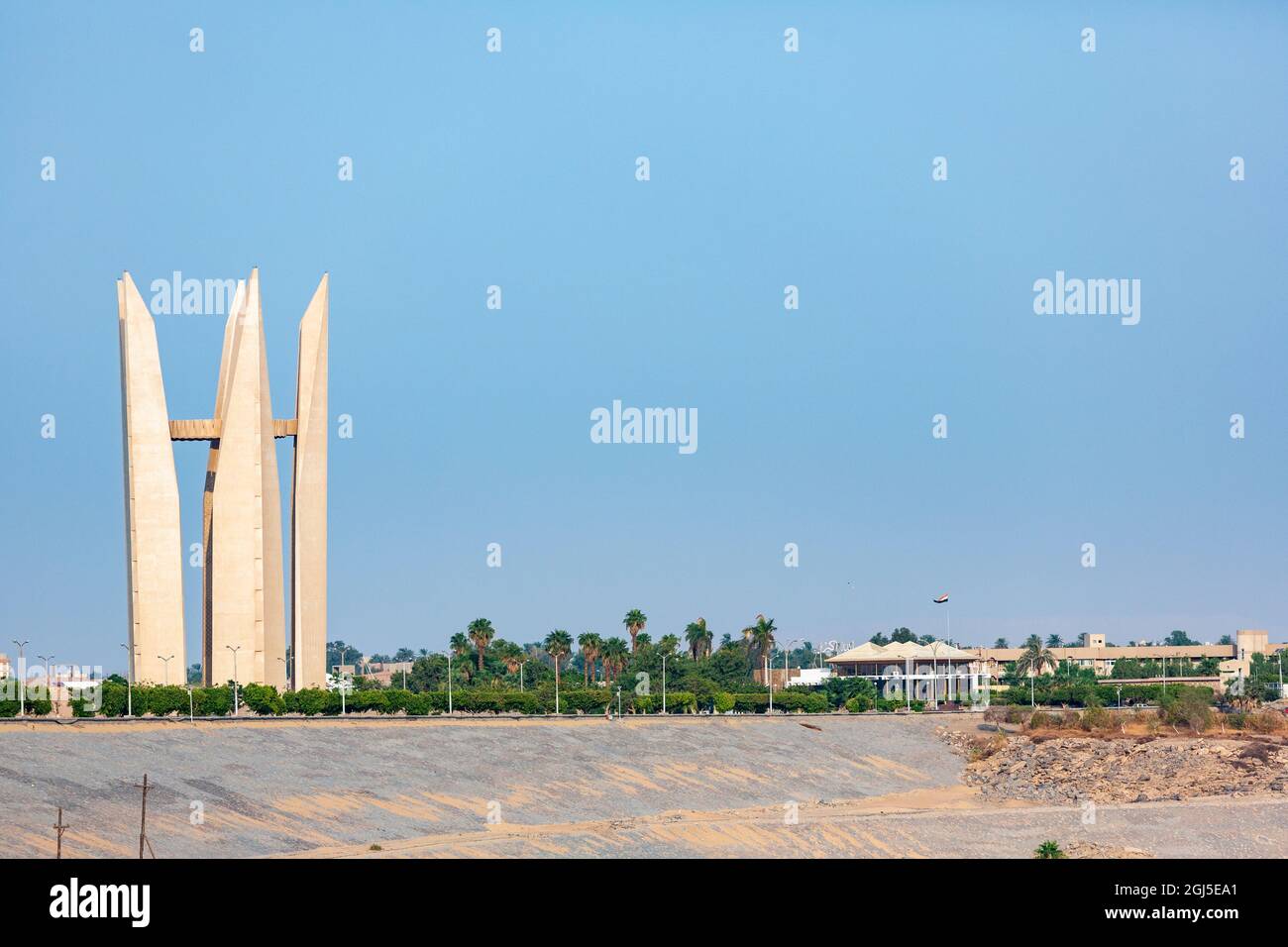 Egypt, Aswan. The Egyptian-Russian Friendship Monument. Also known as ...