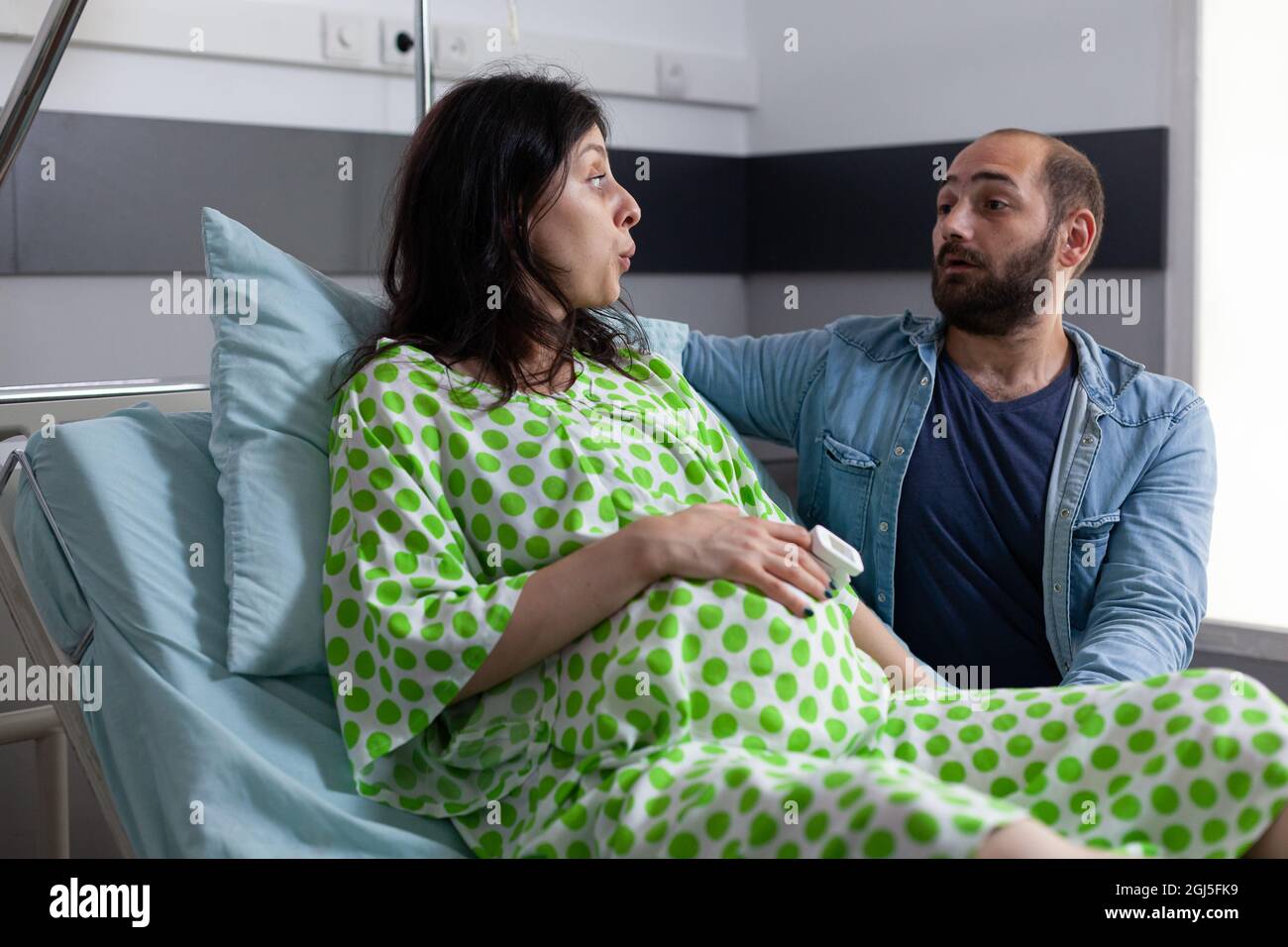 Woman In Labor With Husband