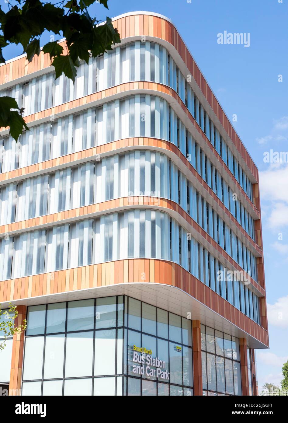 The new Broad Marsh Car Park in Nottingham City, Nottinghamshire ...