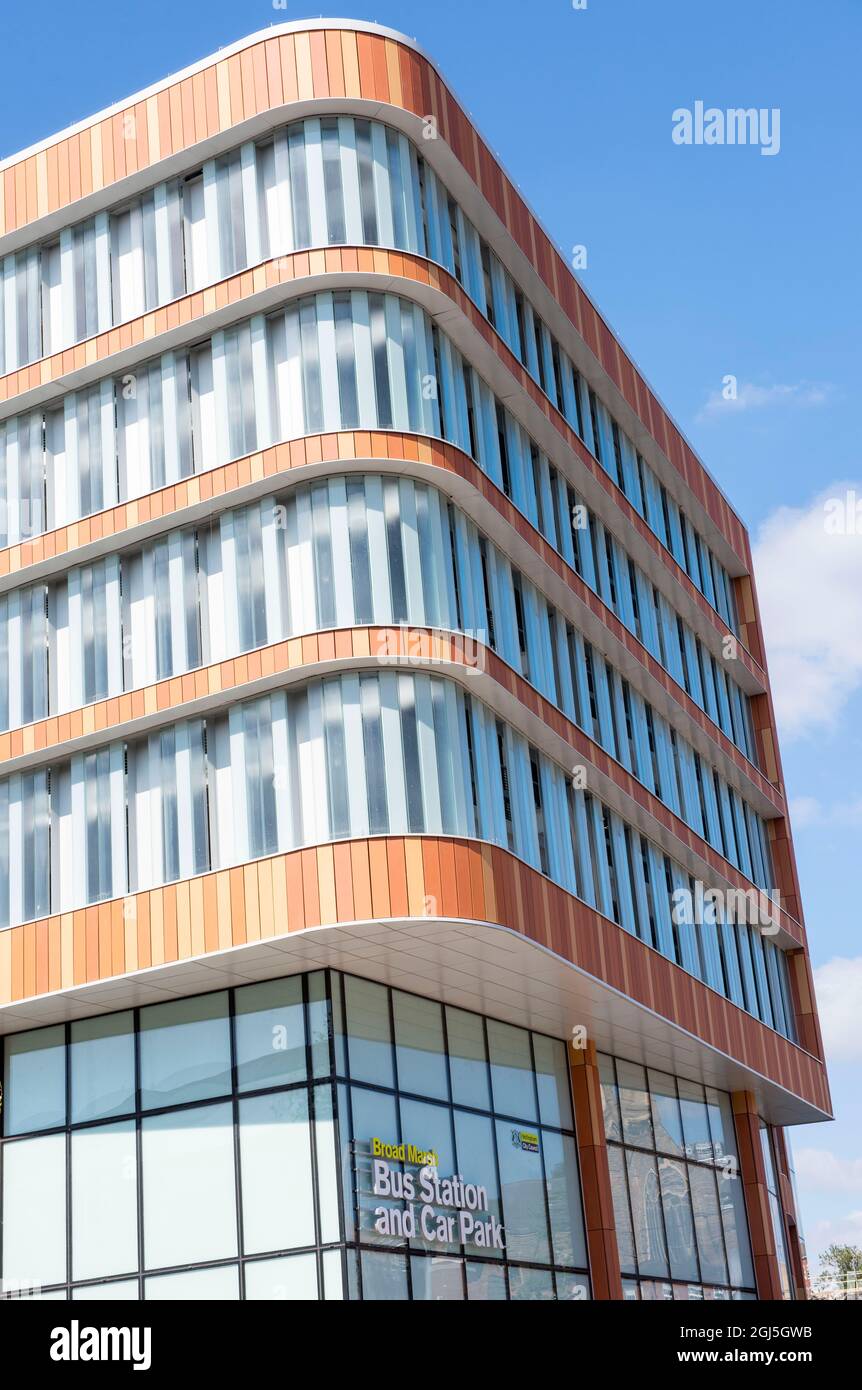 The new Broad Marsh Car Park in Nottingham City, Nottinghamshire ...