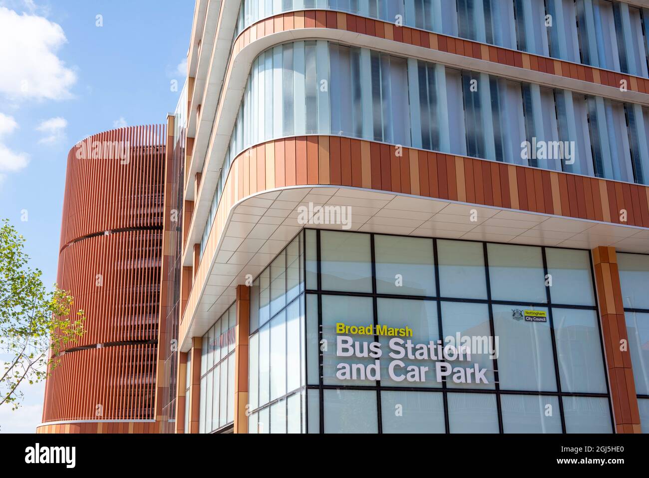 The new Broad Marsh Car Park in Nottingham City, Nottinghamshire ...