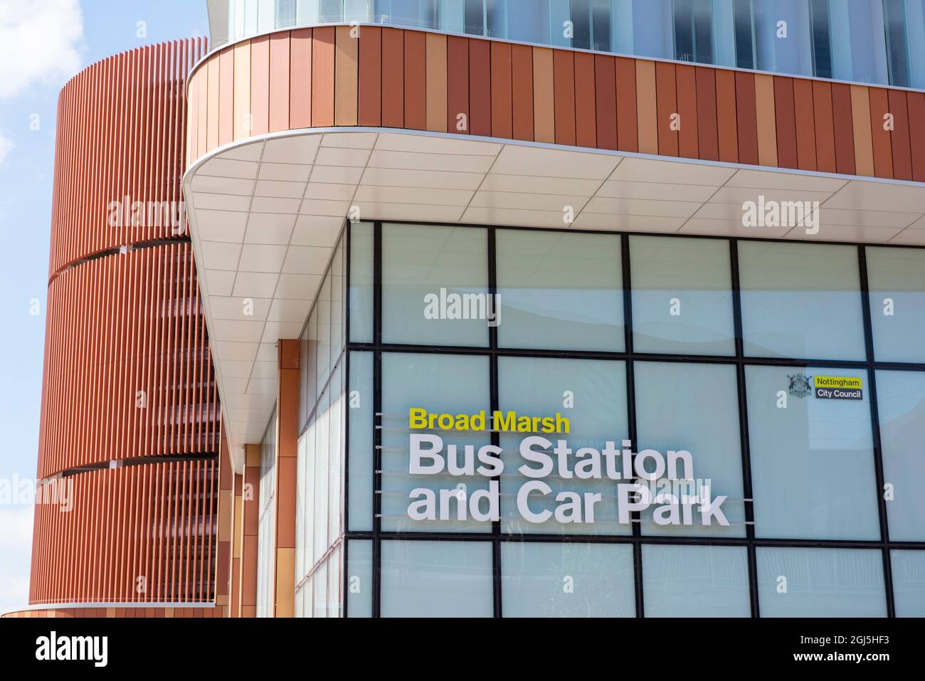 The new Broad Marsh Car Park in Nottingham City, Nottinghamshire ...