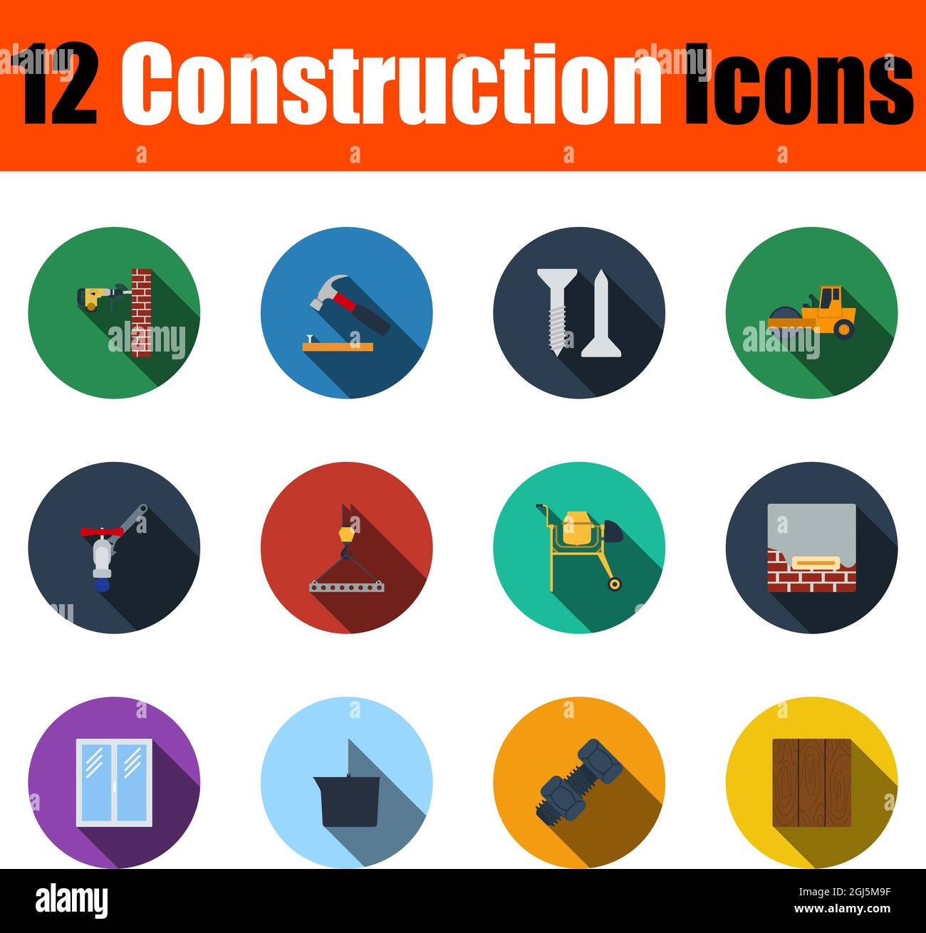 Construction tools screws bolts Stock Vector Images - Alamy
