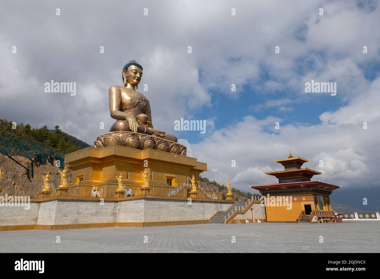 Bhutan, Thimphu. Kuensel Phodrang, aka Buddha Point, home to the ...
