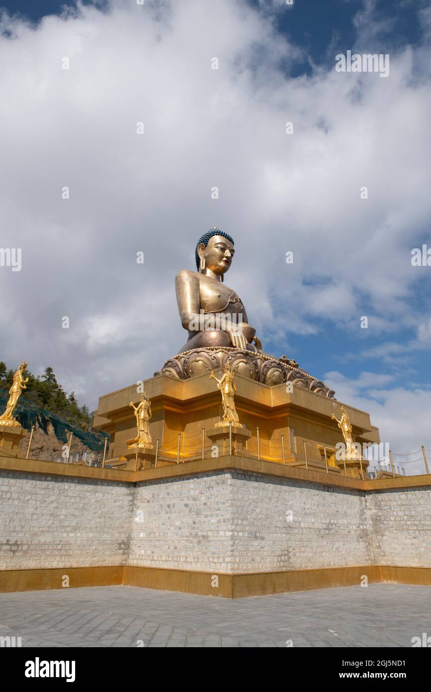 Bhutan, Thimphu. Kuensel Phodrang, aka Buddha Point, home to the ...