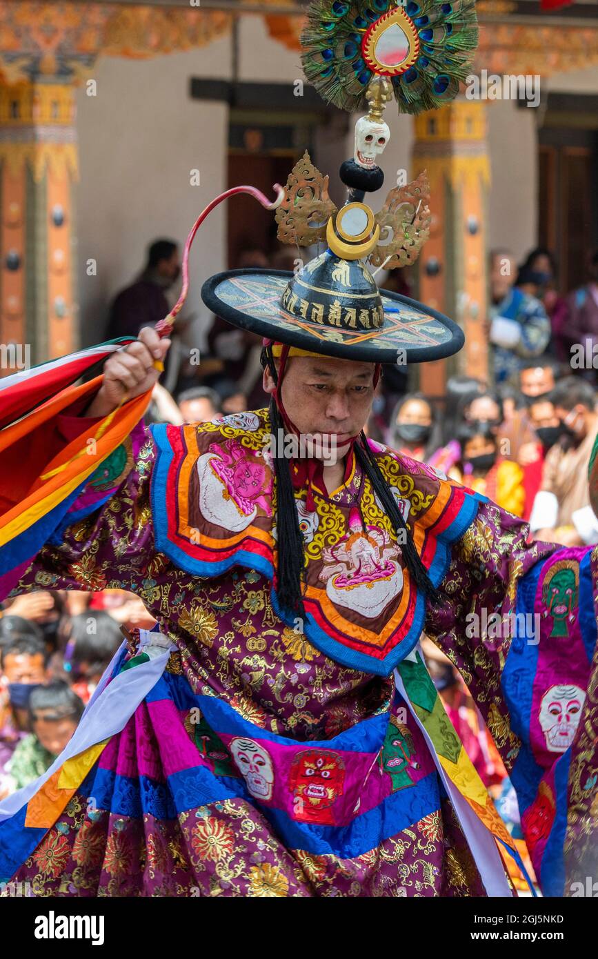 Bhutan, Punakha Dzong. Punakha Drubchen Festival. The Dance of the ...