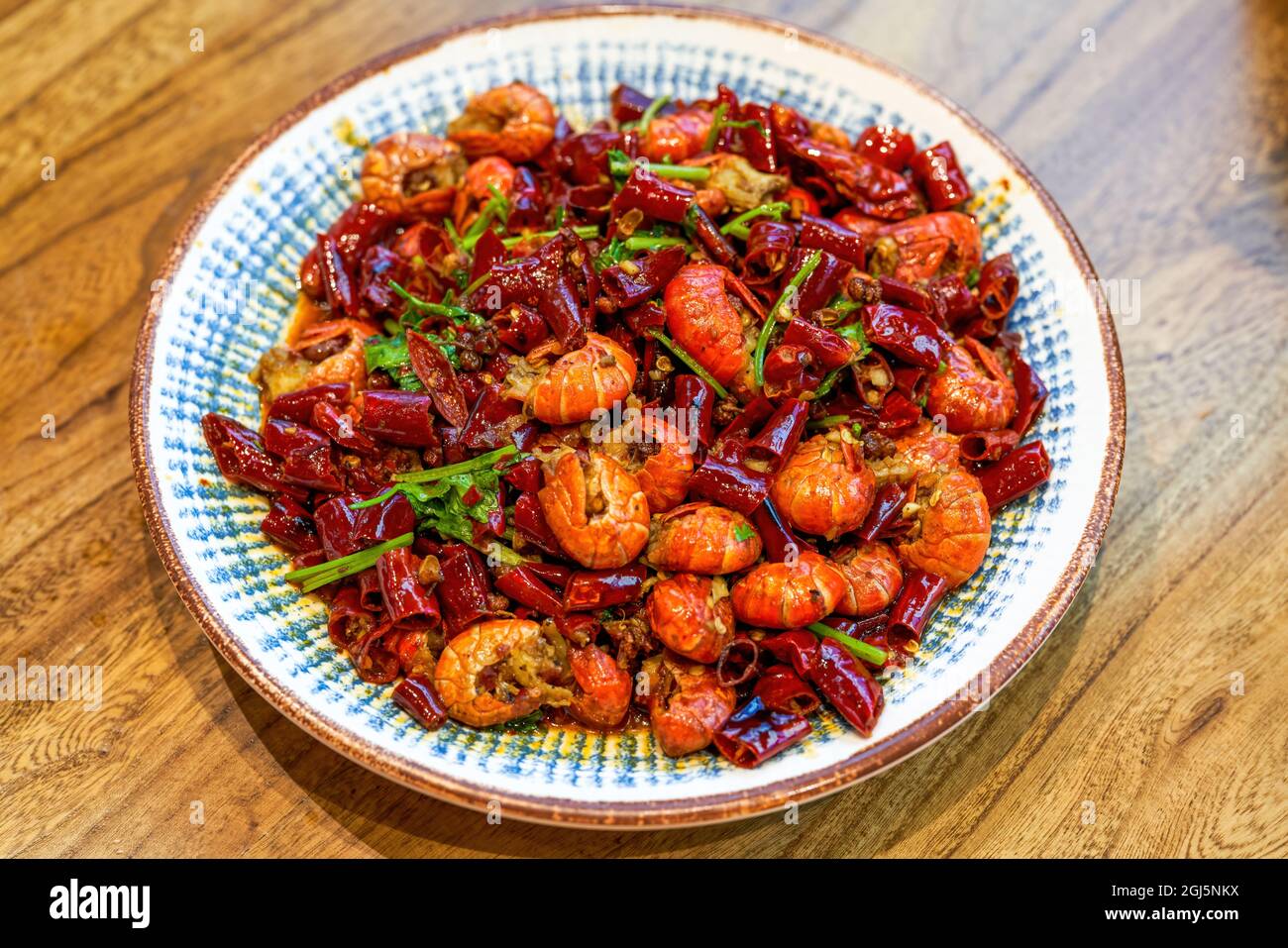 A dish of spicy and delicious spicy crayfish tails Stock Photo - Alamy