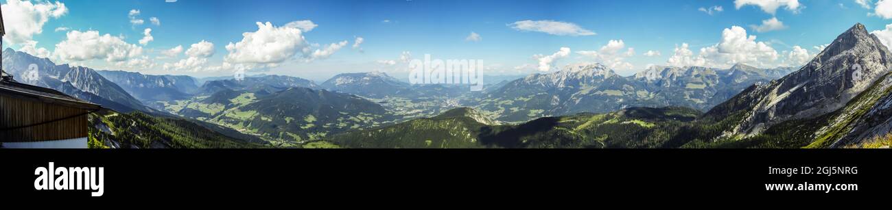 Panoramic shot of a beautiful mountainous landscape Stock Photo - Alamy