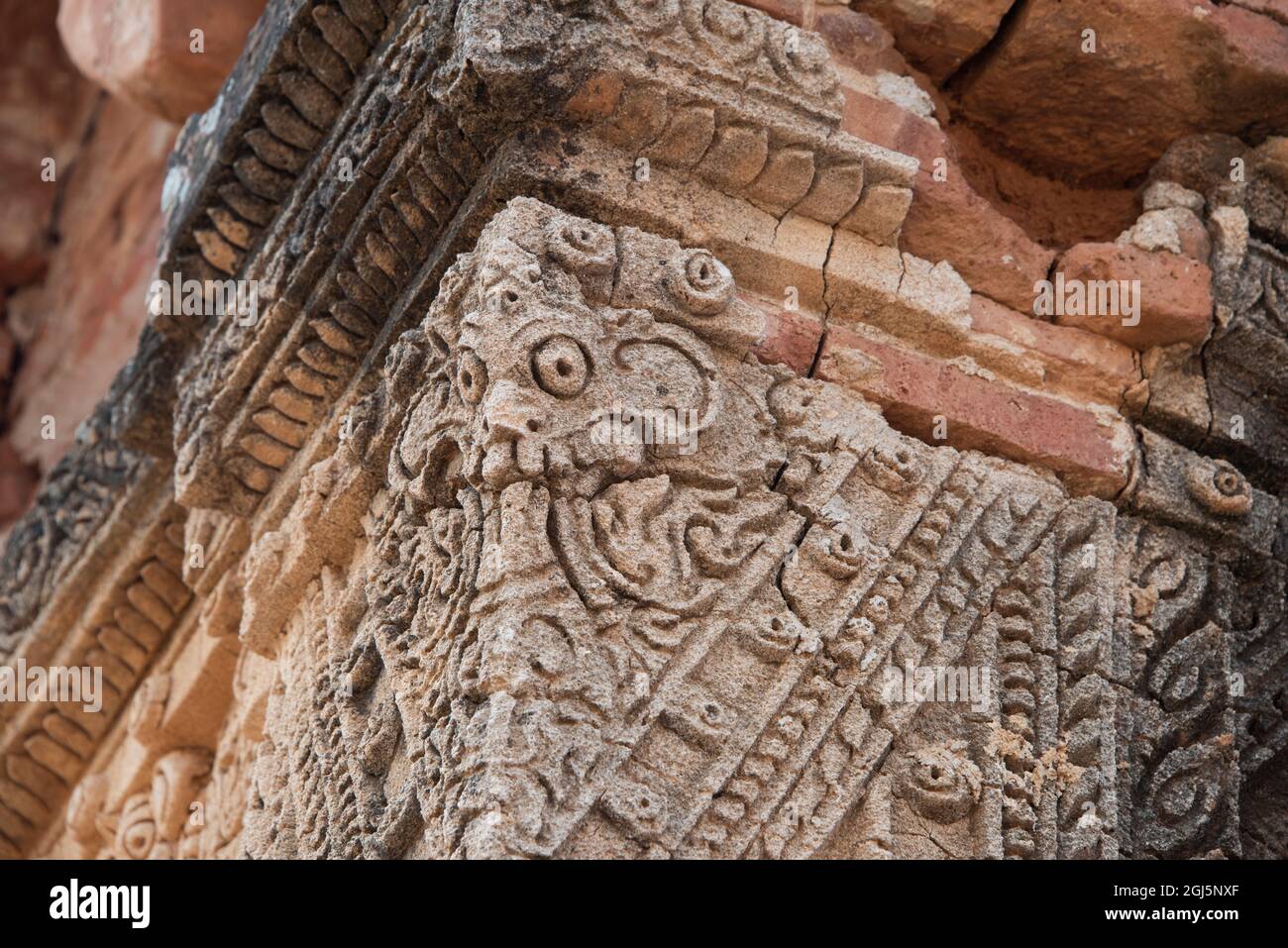 Myanmar, Bagan. Historic Archaeological Zone near Le-myet-hna temple ...