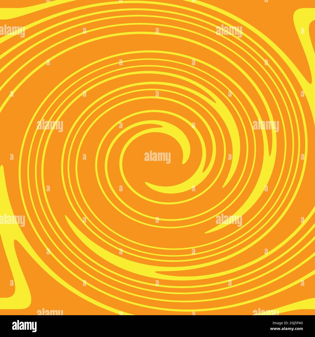 Fiery spiral abstract colors. The colors are a solid yellow and orange ...