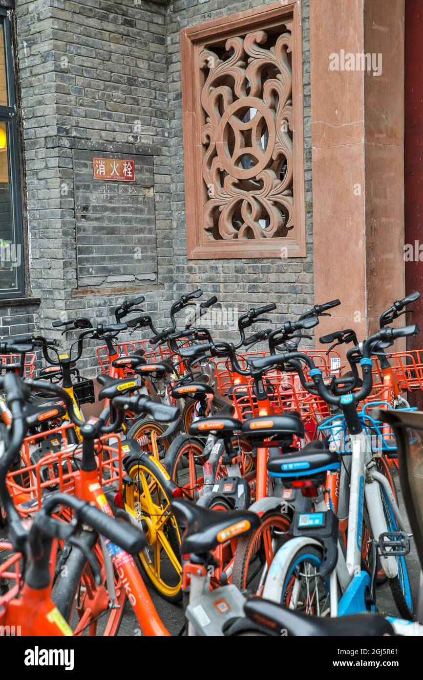 Asia, China, Sichuan Province, Cheng Du, Bicycles Stock Photo - Alamy