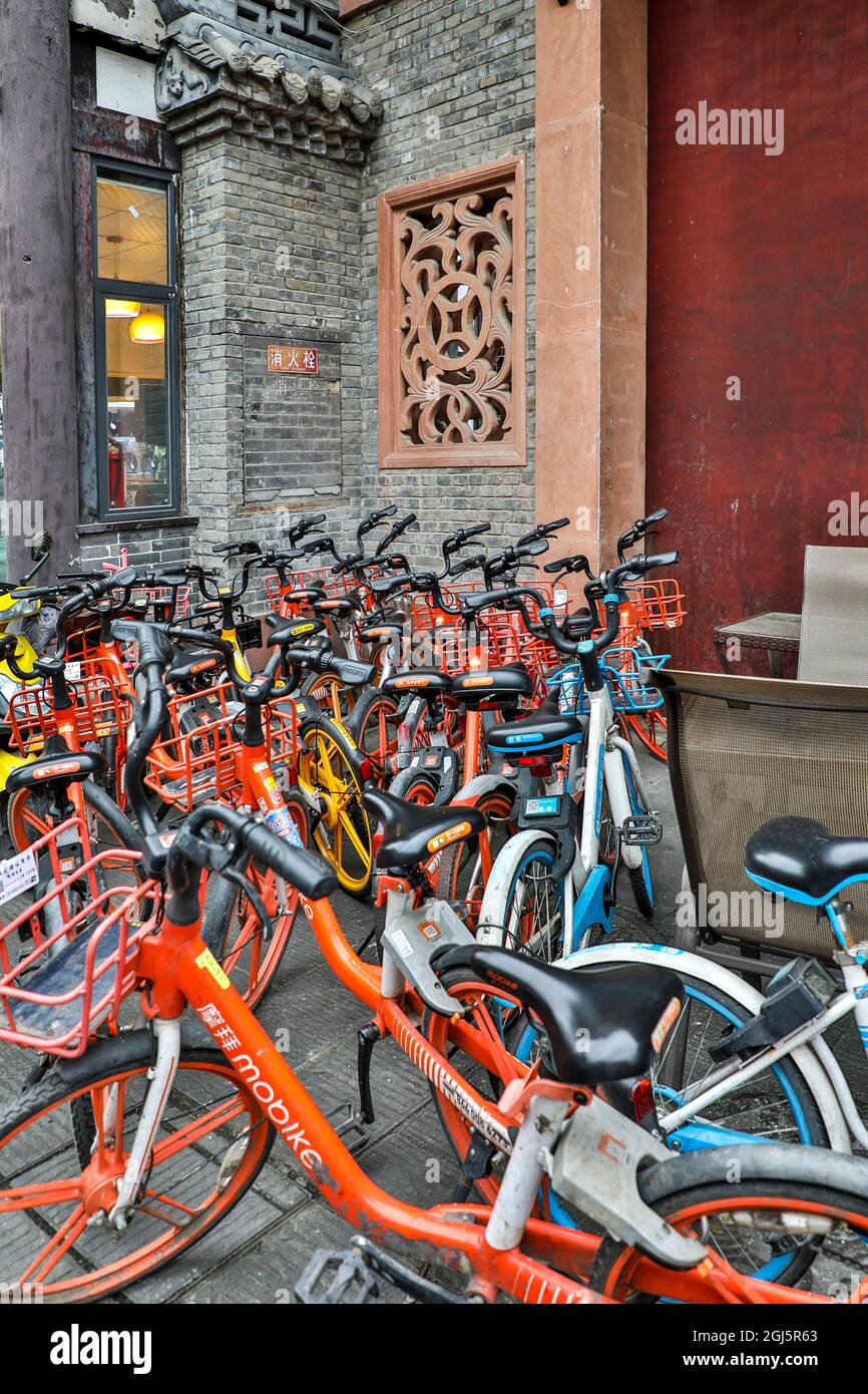 Asia, China, Sichuan Province, Cheng Du, Bicycles Stock Photo - Alamy