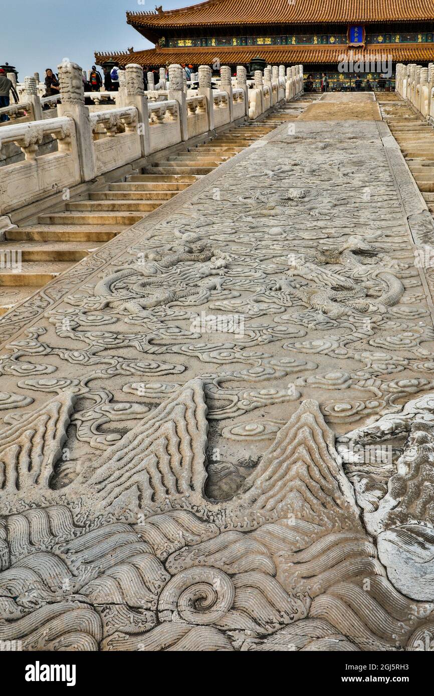 Asia, China, Beijing, Concrete Design in The Forbidden City (Editorial ...