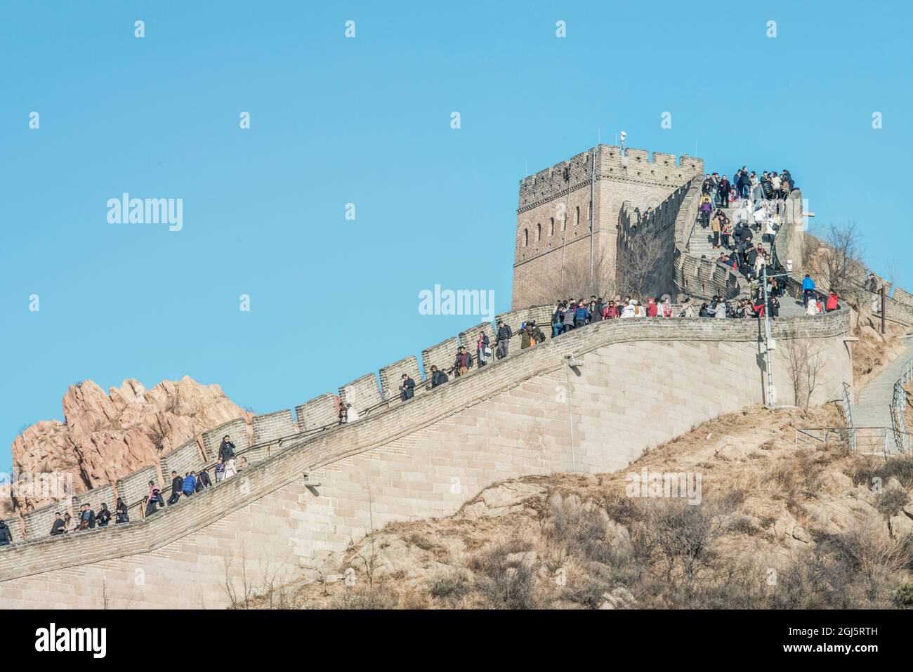 China, Beijing, Yanqing District. Badaling section of the Great Wall ...