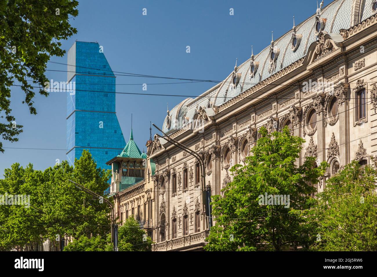 Georgia, Tbilisi. Rustaveli Avenue, Biltmore Tbilisi Hotel Stock Photo ...